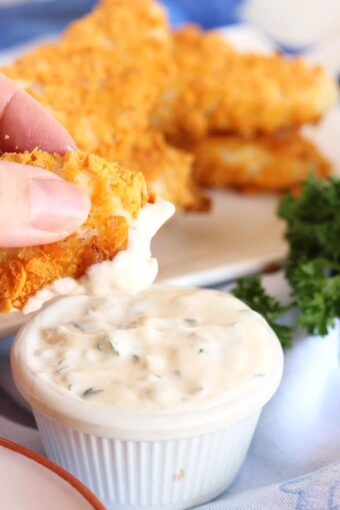 Crispy Baked Goldfish Cracker Fish Sticks - The Suburban Soapbox