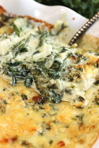 Cheesy Kale Gratin Recipe - The Suburban Soapbox