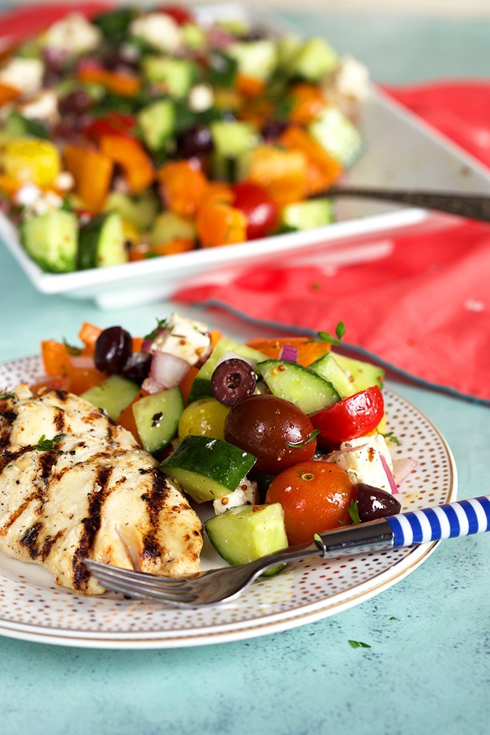 Traditional Greek Salad Recipe with Feta - The Suburban Soapbox