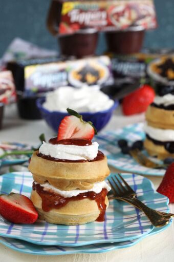 Mini Berry Waffle Cake Recipe - The Suburban Soapbox