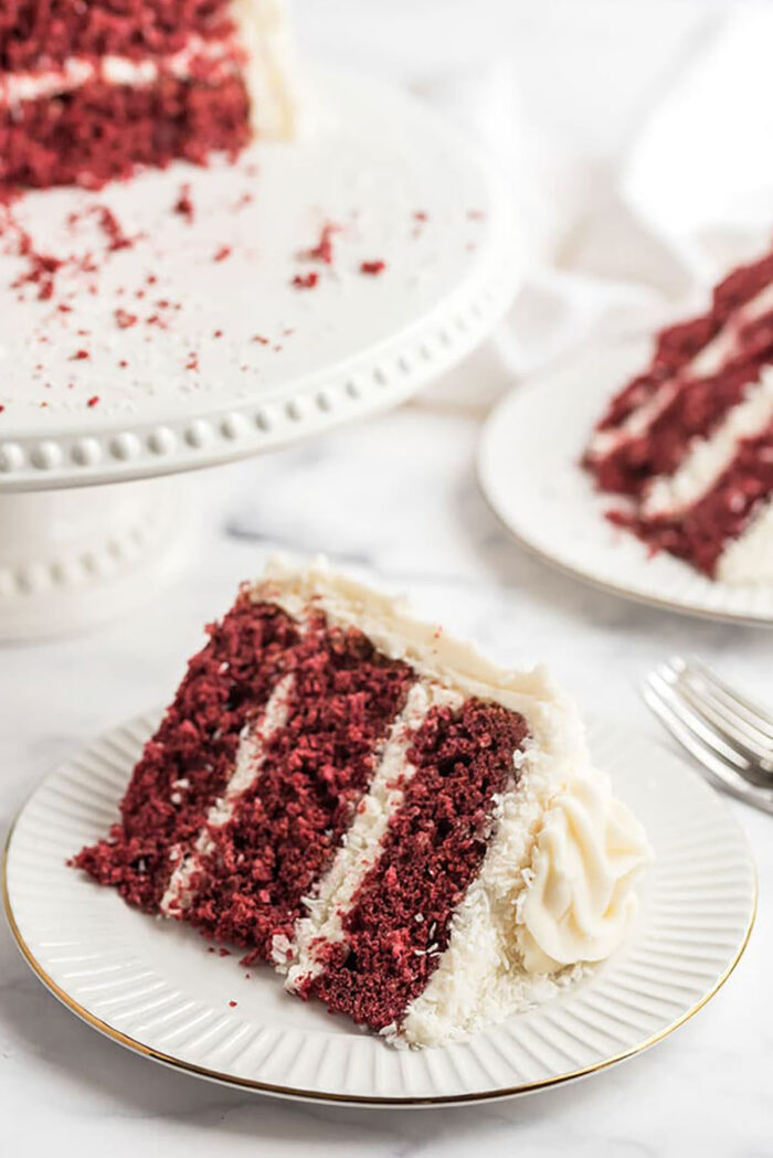 Red Velvet Coconut Cake - The Suburban Soapbox