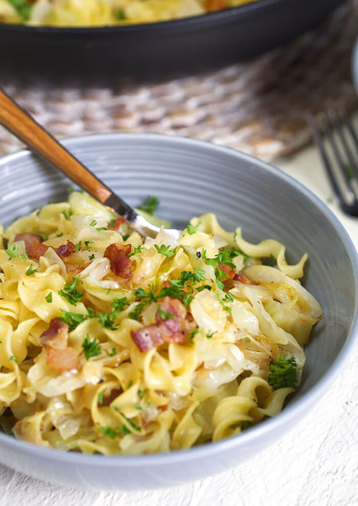 Easy Polish Haluski (Fried Noodles and Cabbage) - The Suburban Soapbox