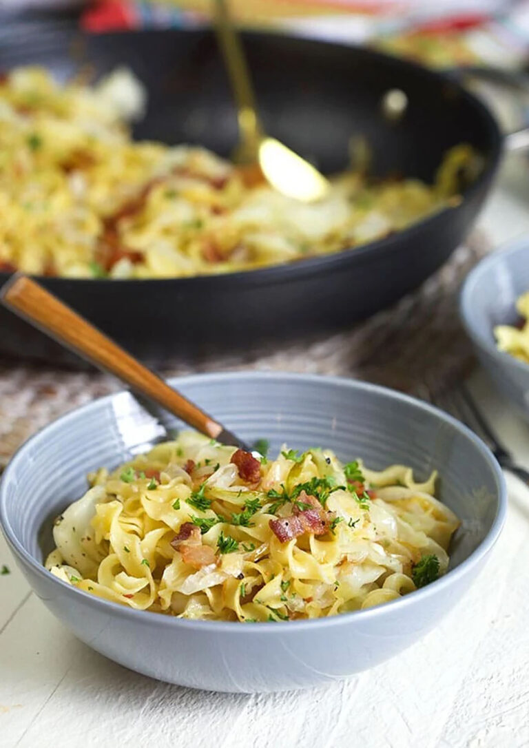 Easy Polish Haluski (Fried Noodles and Cabbage) - The Suburban Soapbox