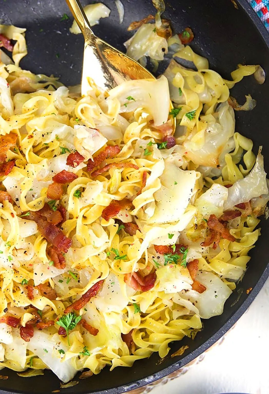 Easy Polish Haluski (Fried Noodles and Cabbage) - The Suburban Soapbox
