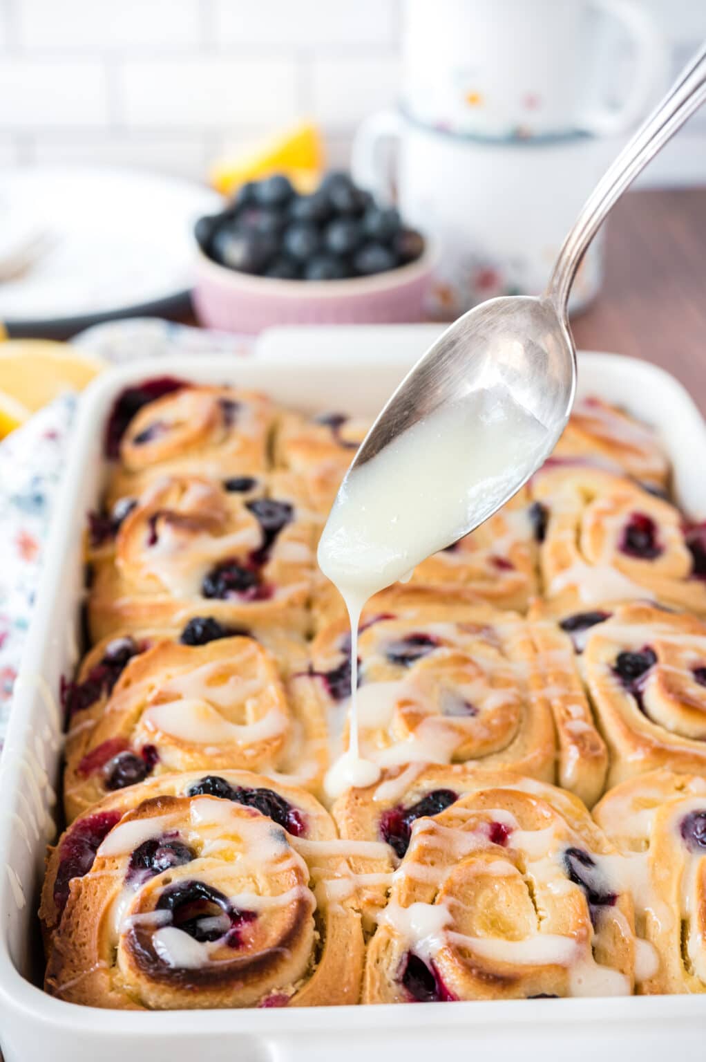 Lemon Blueberry Sweet Rolls - The Suburban Soapbox