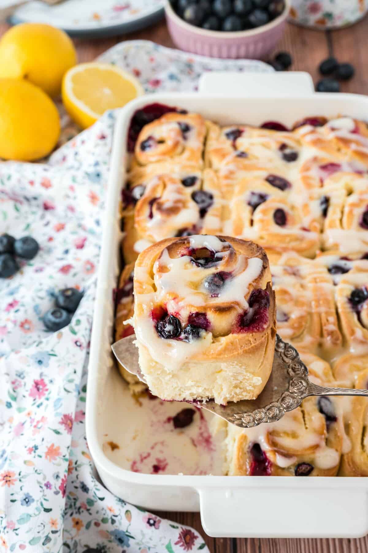 Lemon Blueberry Sweet Rolls - The Suburban Soapbox