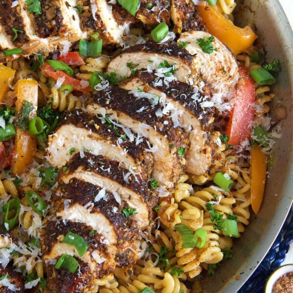 Rasta Pasta with Jerk Chicken - The Suburban Soapbox
