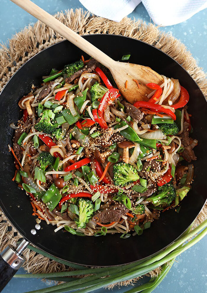 Beef Stir Fry with Rice Noodles - The Suburban Soapbox