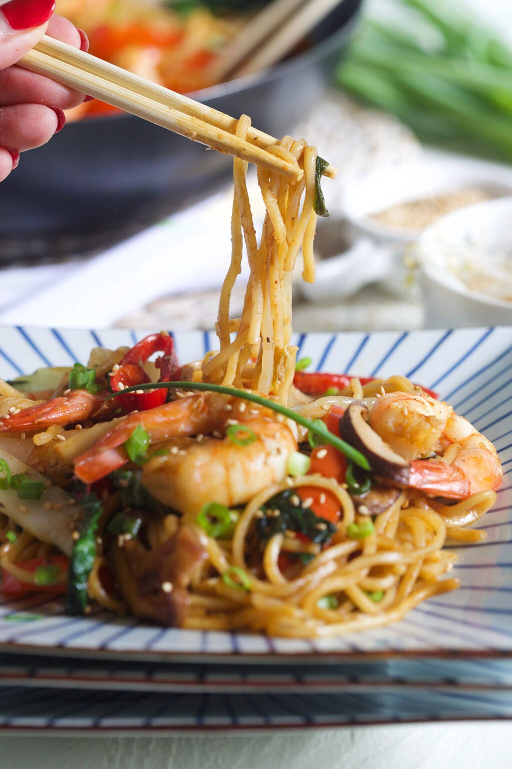 Quick and Simple Shrimp Chow Mein - The Suburban Soapbox