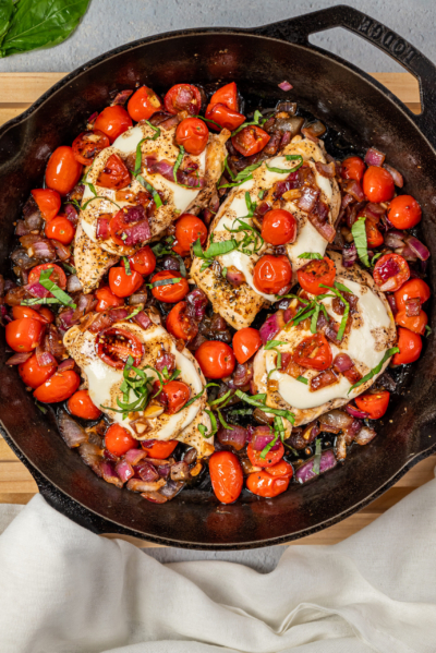 Baked Chicken Caprese Skillet - The Suburban Soapbox