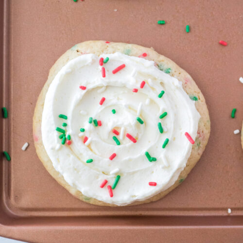 Christmas Funfetti Crumbl Cookies - The Suburban Soapbox