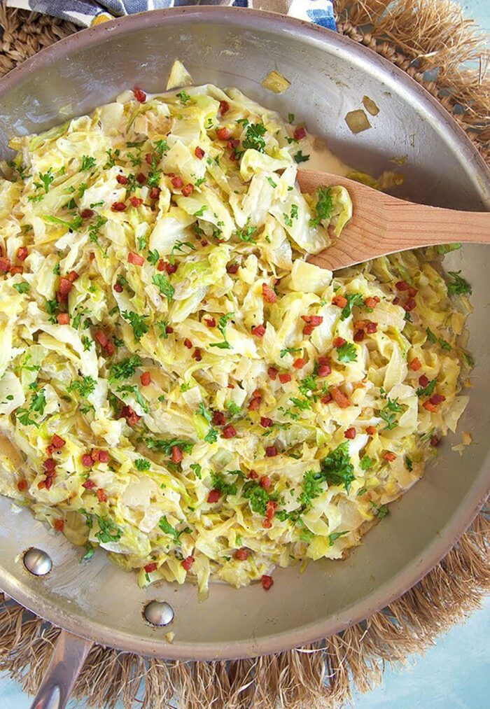 Fried Cabbage Recipe with Sour Cream (30 Minutes) - The Suburban Soapbox
