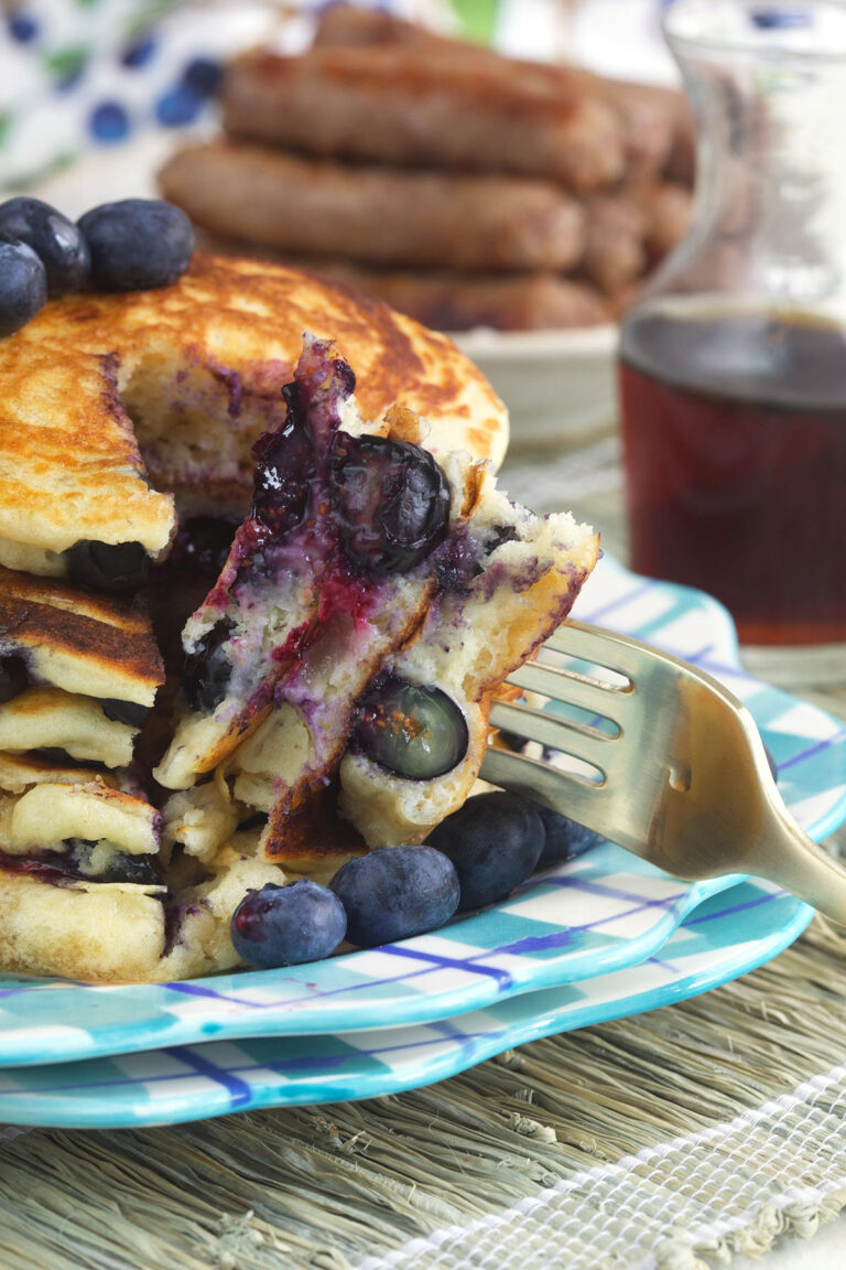 Fluffy Blueberry Pancakes - The Suburban Soapbox
