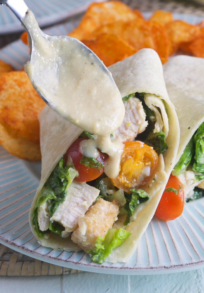Chicken Caesar Salad Wrap - The Suburban Soapbox