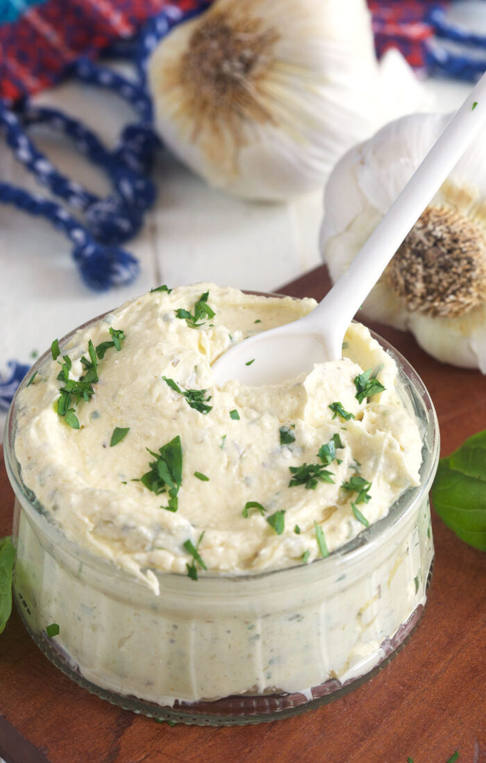 The Best Garlic Bread Spread (Garlic Butter) - The Suburban Soapbox