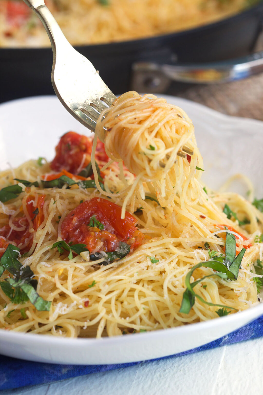 Lemon Garlic Angel Hair Pasta - The Suburban Soapbox