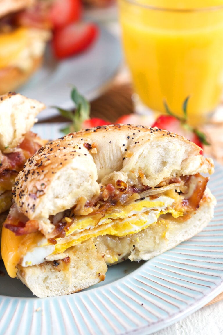 Bacon Egg and Cheese Bagel Sandwich - The Suburban Soapbox