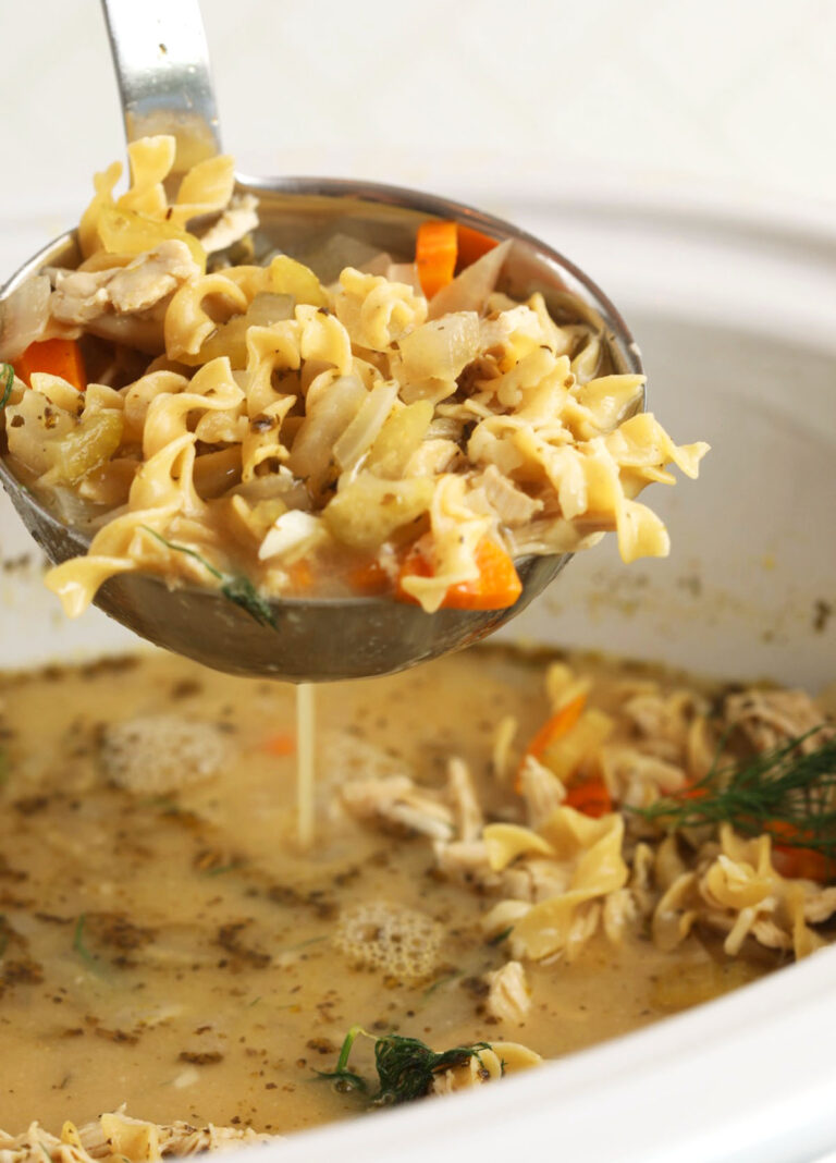 Crock Pot Chicken Noodle Soup - The Suburban Soapbox