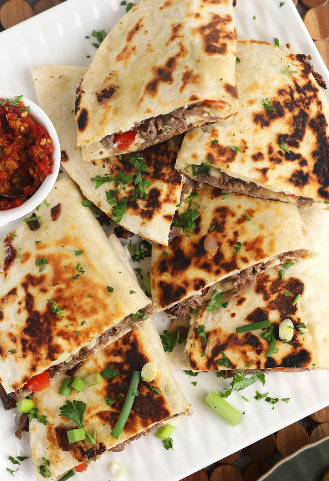 Philly Cheesesteak Quesadilla - The Suburban Soapbox