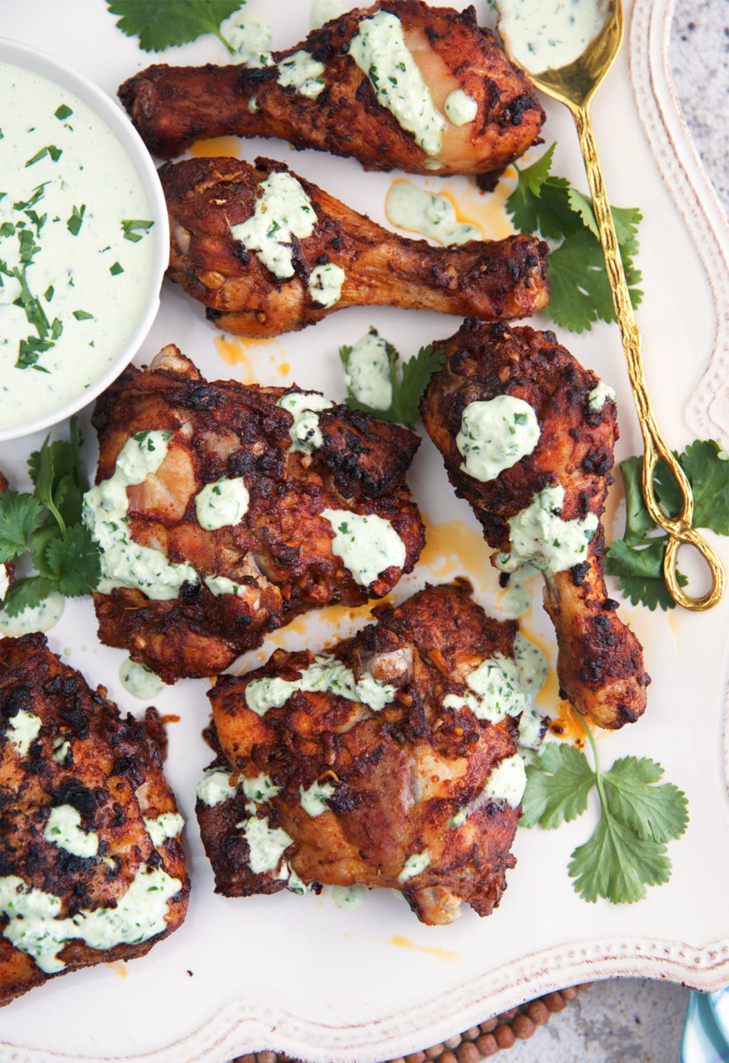 Easy Peruvian Chicken with Green Sauce | Oven, Grill or Air Fryer